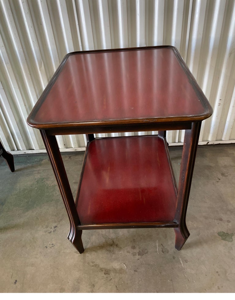 Pair of Two Tiered Country French Style Side Tables For Sale at 1stDibs