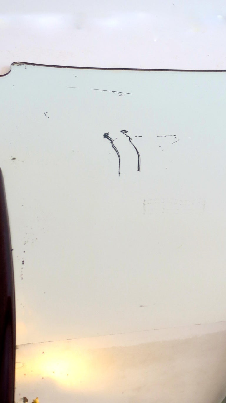 Pair of Unique Walnut Wall Mirrors by Arch. Tempestini, 1940-1950 For ...