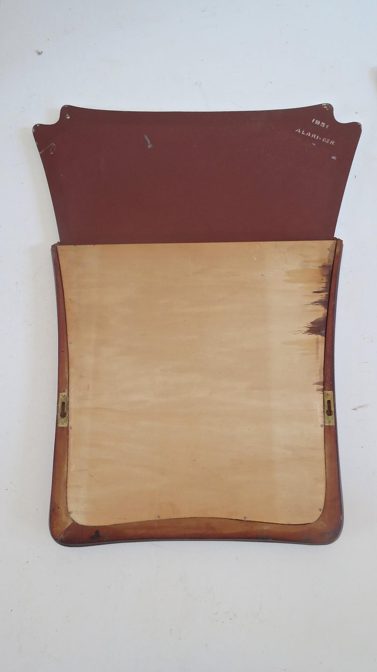 Pair of Unique Walnut Wall Mirrors by Arch. Tempestini, 1940-1950 For ...