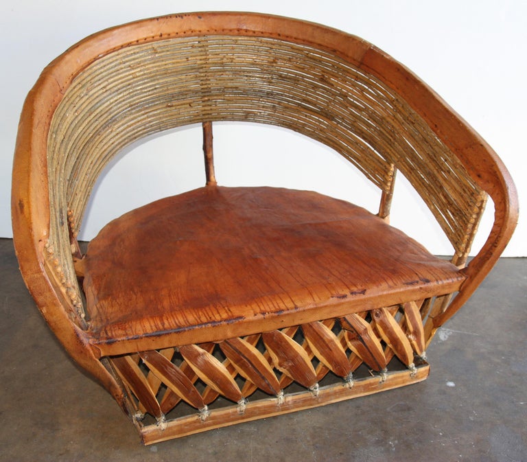 Pair of Uniquely Large Equipale Lounge Chairs with Ottomans at 1stDibs