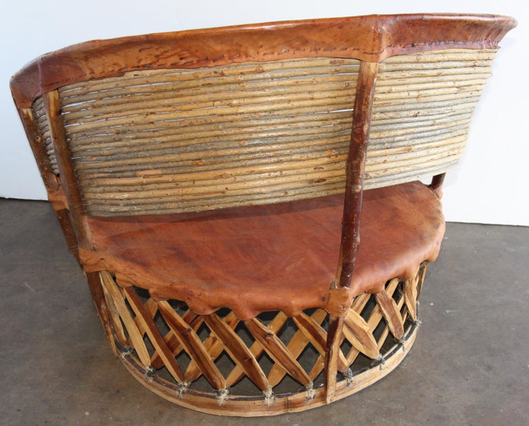 Pair of Uniquely Large Equipale Lounge Chairs with Ottomans at 1stDibs