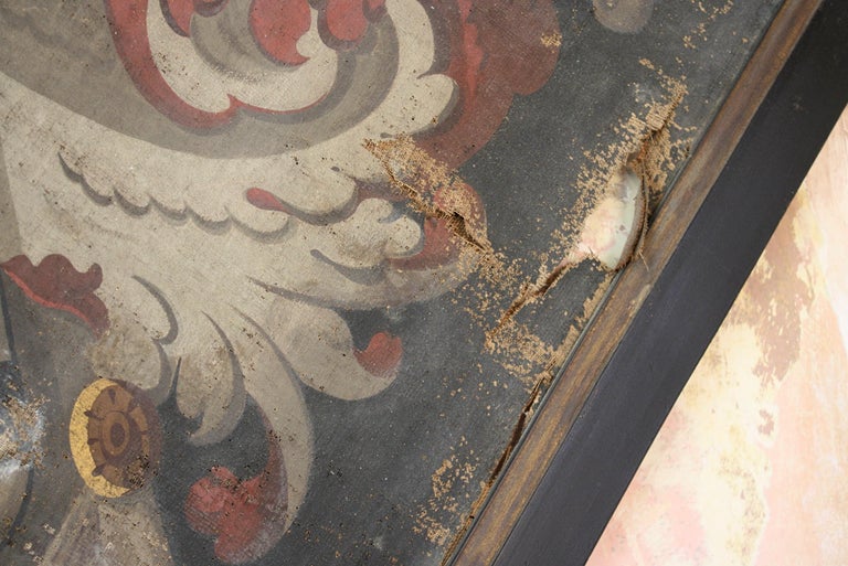 Pair of Untouched 18th Century Funeral Hatchments Coat of Arms Memento ...