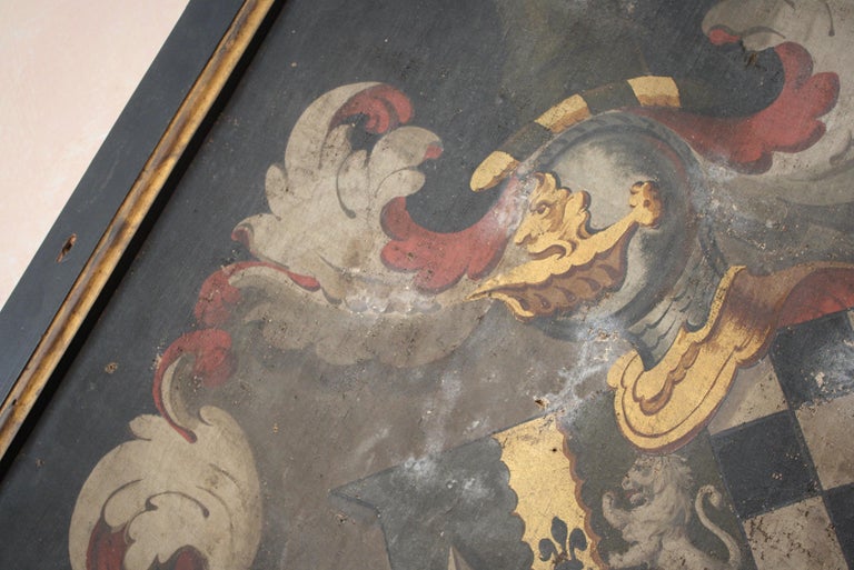 Pair of Untouched 18th Century Funeral Hatchments Coat of Arms Memento ...