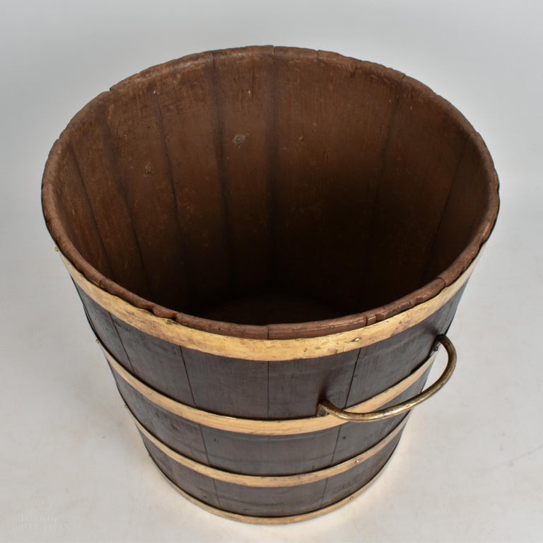 Pair of Unusually Large Oak Peat or Log Buckets, Very Rare For Sale at ...