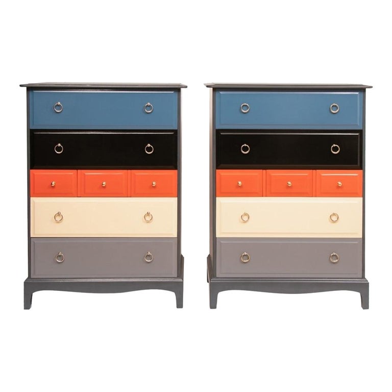 Pair of Upcycled Midcentury Chest of Drawers by Stag For Sale at ...