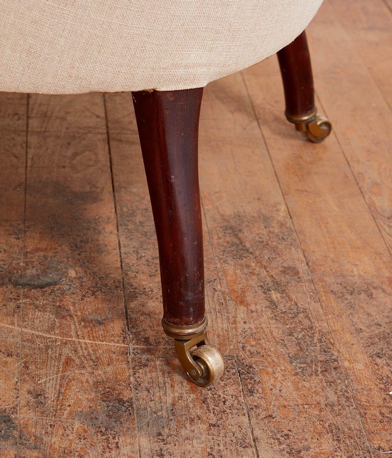 Pair of Upholstered Art Nouveau Slipper Chairs For Sale at 1stDibs