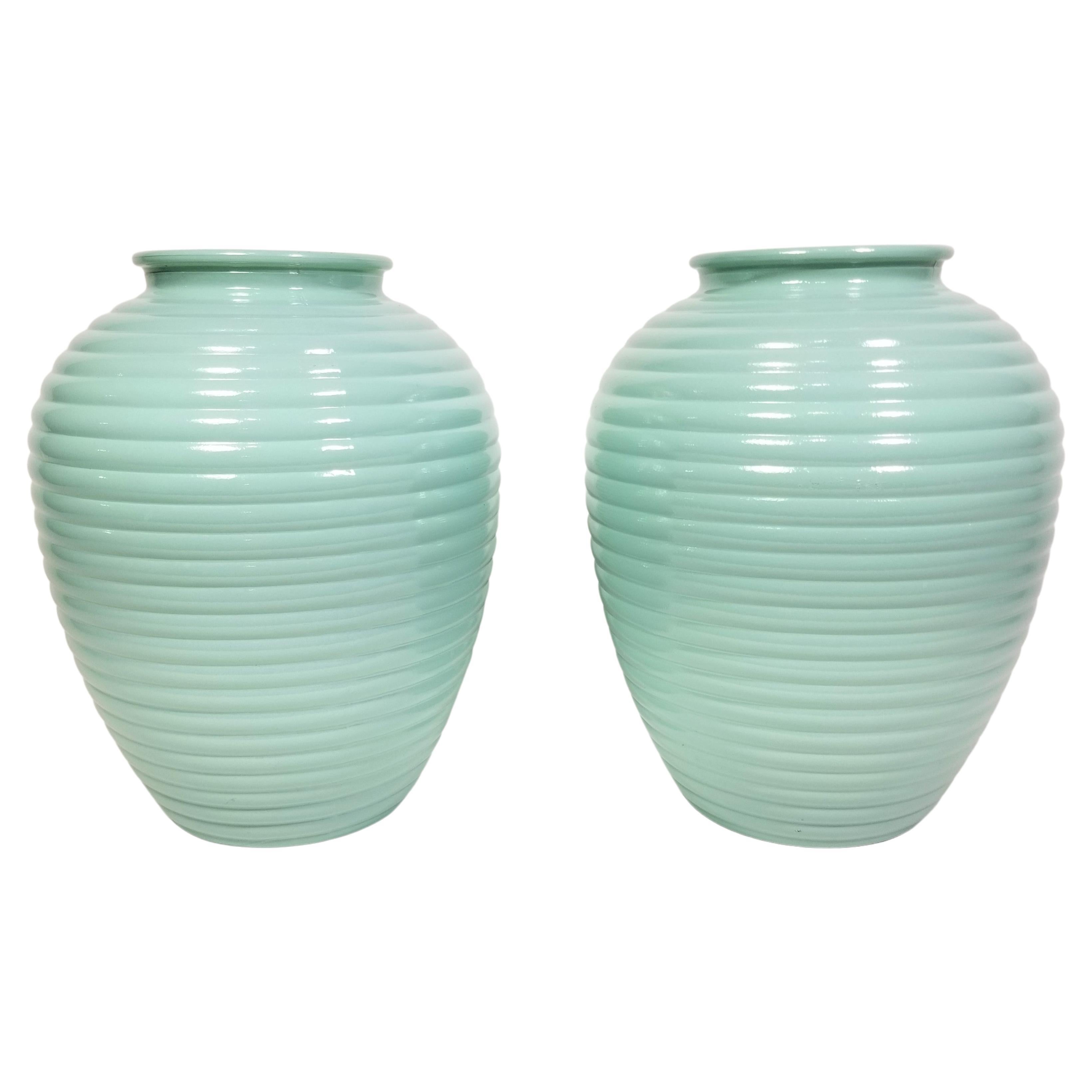 Pair of Vases Made in Portugal Mid-Century 1960s For Sale at 1stDibs