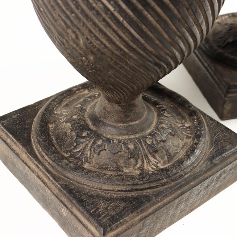 Pair of Vases Neorenaissance Style Carved Wood, Europe 19th-20th ...