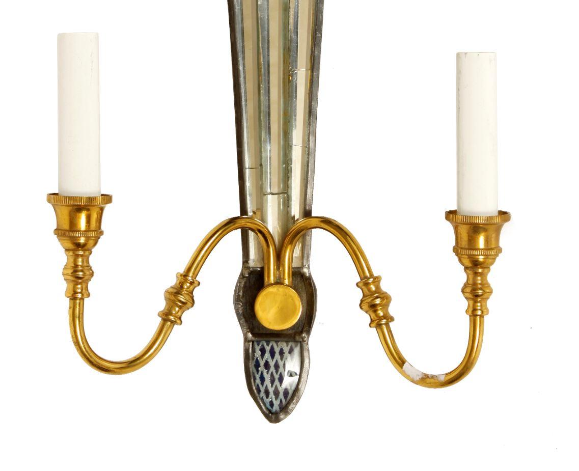 Pair of Venetian Mirror European Sconces at 1stDibs