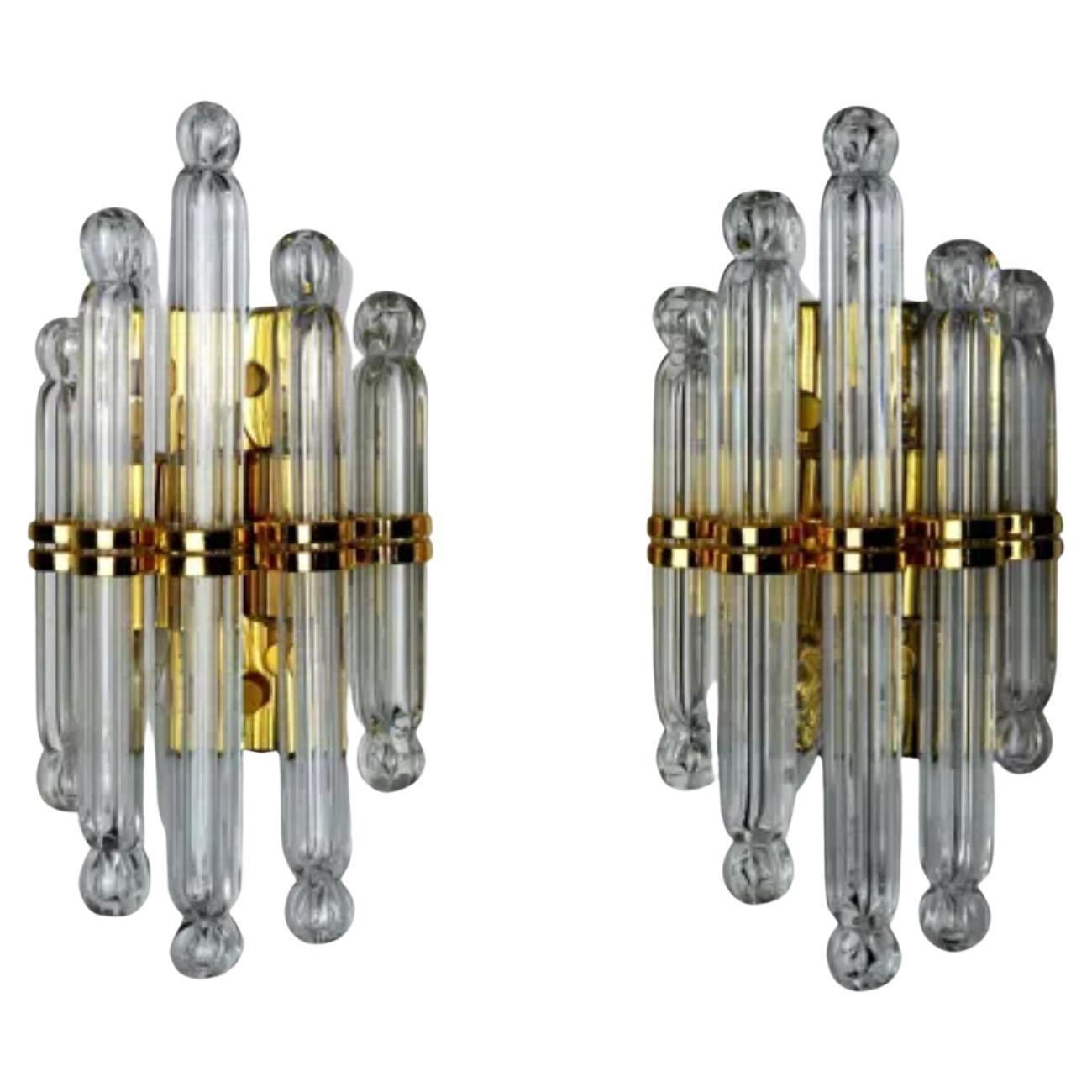 Pair of Venini Wall Sconces, Italy circa 1950 at 1stDibs