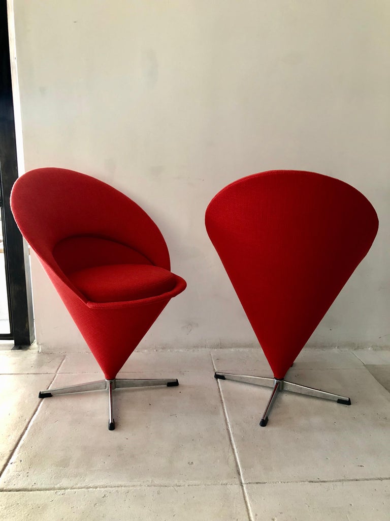 Pair of Verner Panton Cone Chairs at 1stDibs