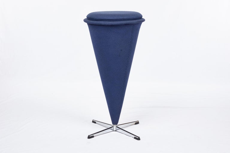 Pair of Verner Panton Cone "HIGH" Barstools For Sale at 1stDibs | legless bar stools