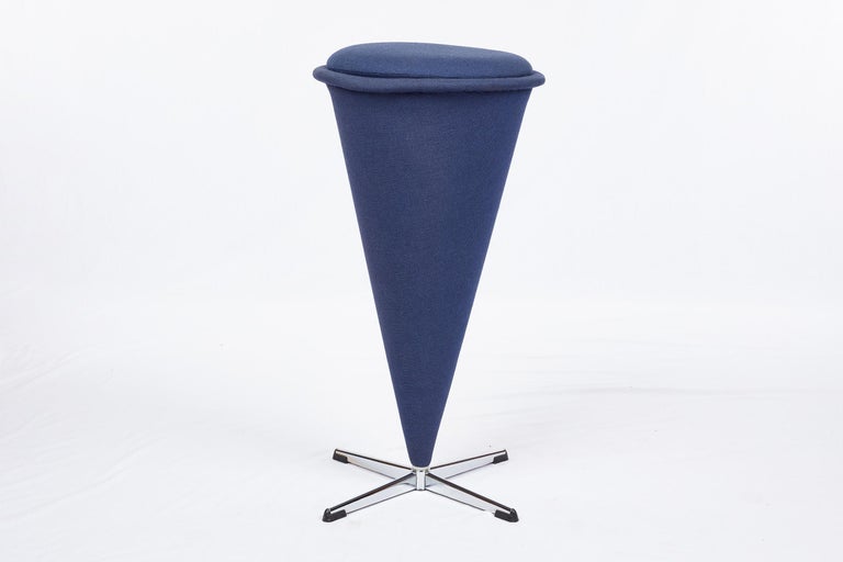 Pair of Verner Panton Cone "HIGH" Barstools For Sale at 1stDibs | legless bar stools