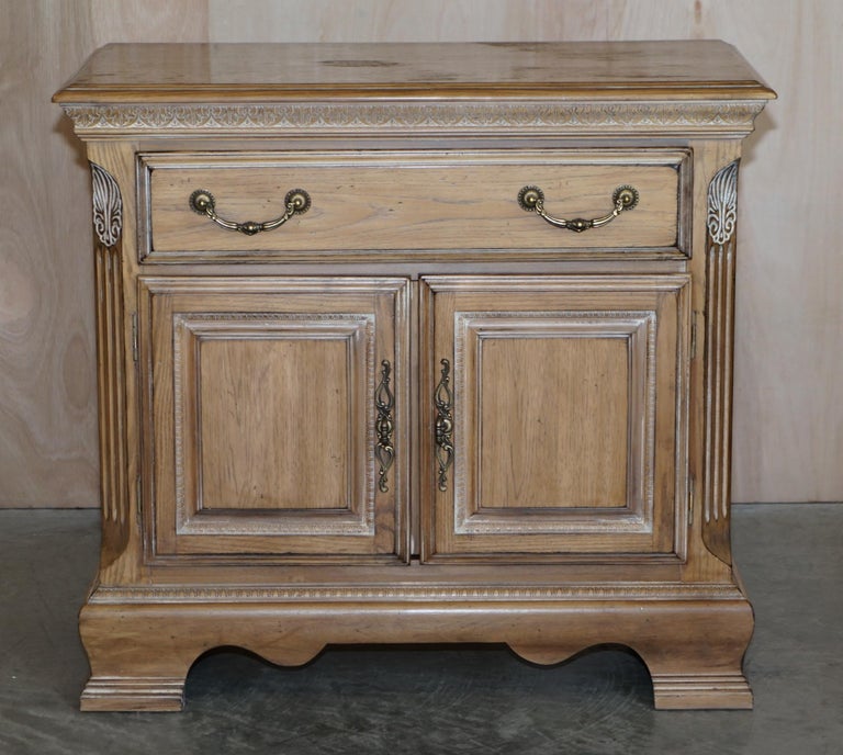 Pair of Very Large Limed Oak Bedside Nightstands or Sideboards Lovely ...