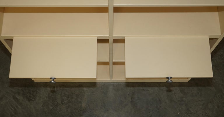 Pair of Very Large Open Bookcases with Twin Book Sorting Slip Shelves ...