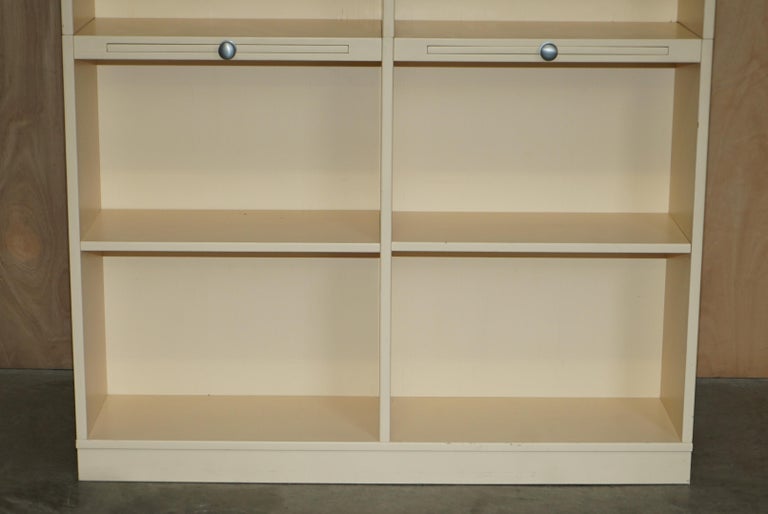 Pair of Very Large Open Bookcases with Twin Book Sorting Slip Shelves ...