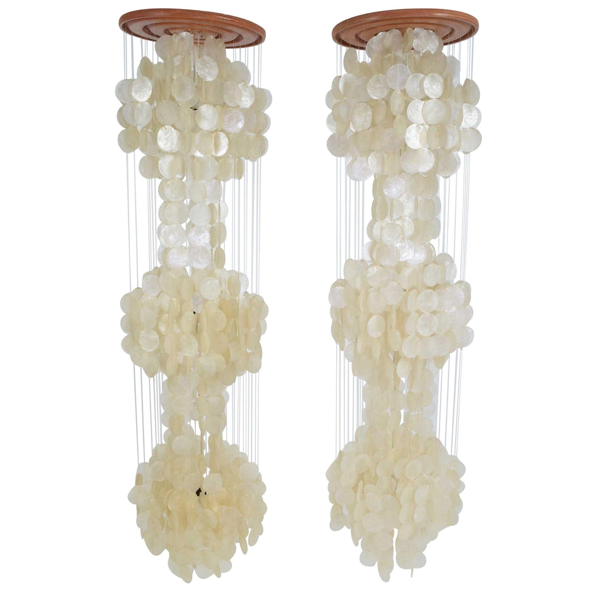 Captivating Capiz Shell Chandelier at 1stDibs | capiz shell chandelier ...