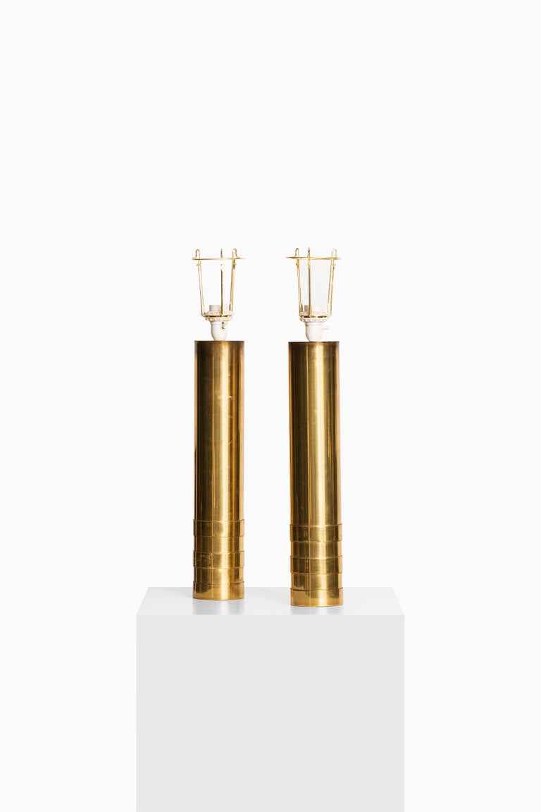 Pair of Very Tall Table Lamps Produced in Sweden at 1stDibs