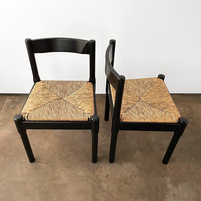 Pair of Vico Magistretti "Carimate" Chairs For Sale at 1stDibs