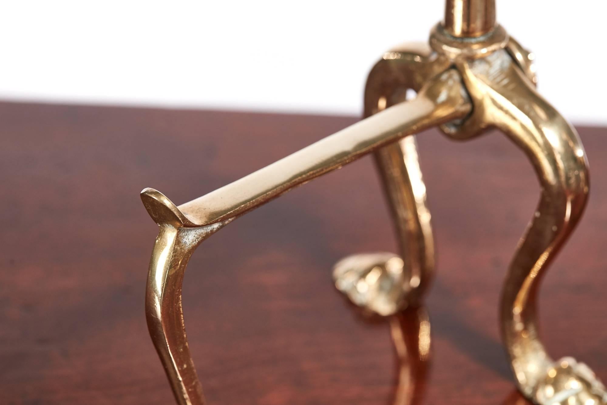 Pair of Victorian Brass Fire Dogs For Sale at 1stDibs