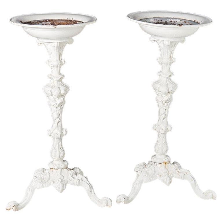 Pair of Victorian Cast Iron Torchere Jardinière Garden Conservatory ...