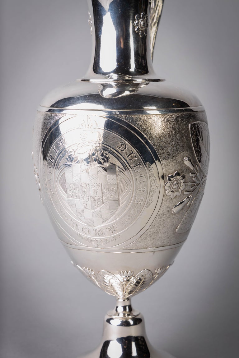 Pair of Victorian English Silver Ewers For Sale at 1stDibs