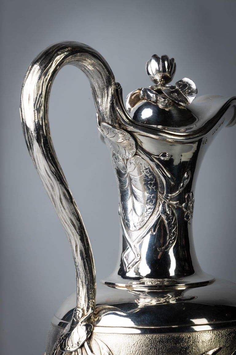 Pair of Victorian English Silver Ewers For Sale at 1stDibs