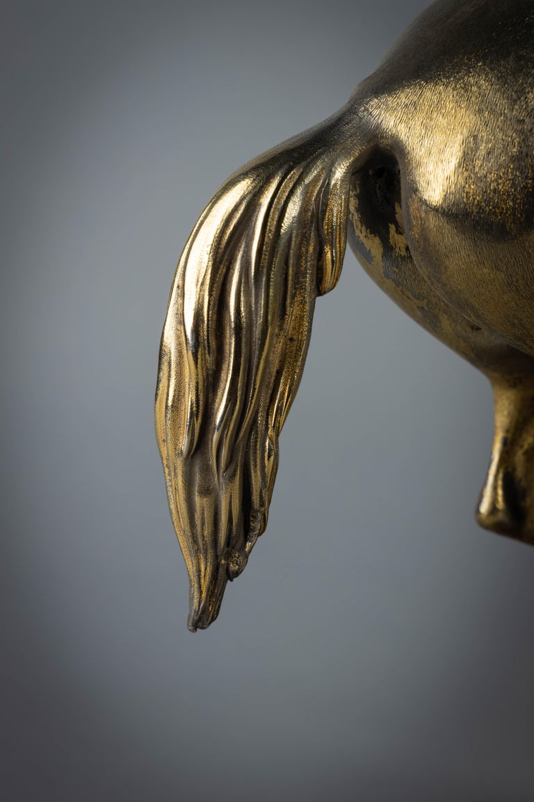 Pair of Victorian English Silver Horses For Sale at 1stDibs