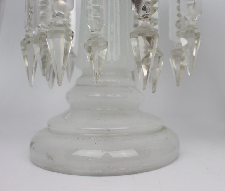 Pair of Victorian Glass Lustres For Sale at 1stDibs | victorian lustres ...