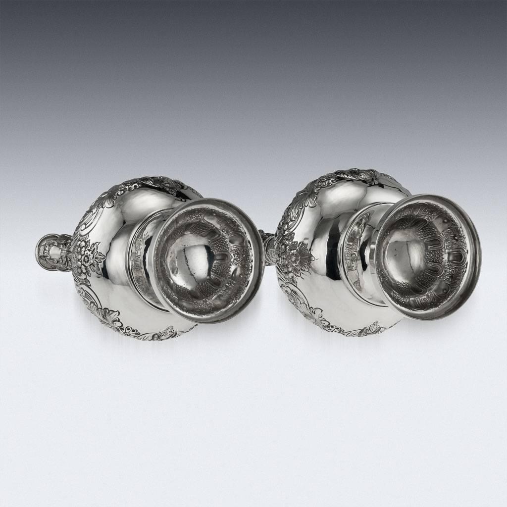 Pair of Victorian Silver Magnificent Armada Jugs, circa 1898 at 1stDibs
