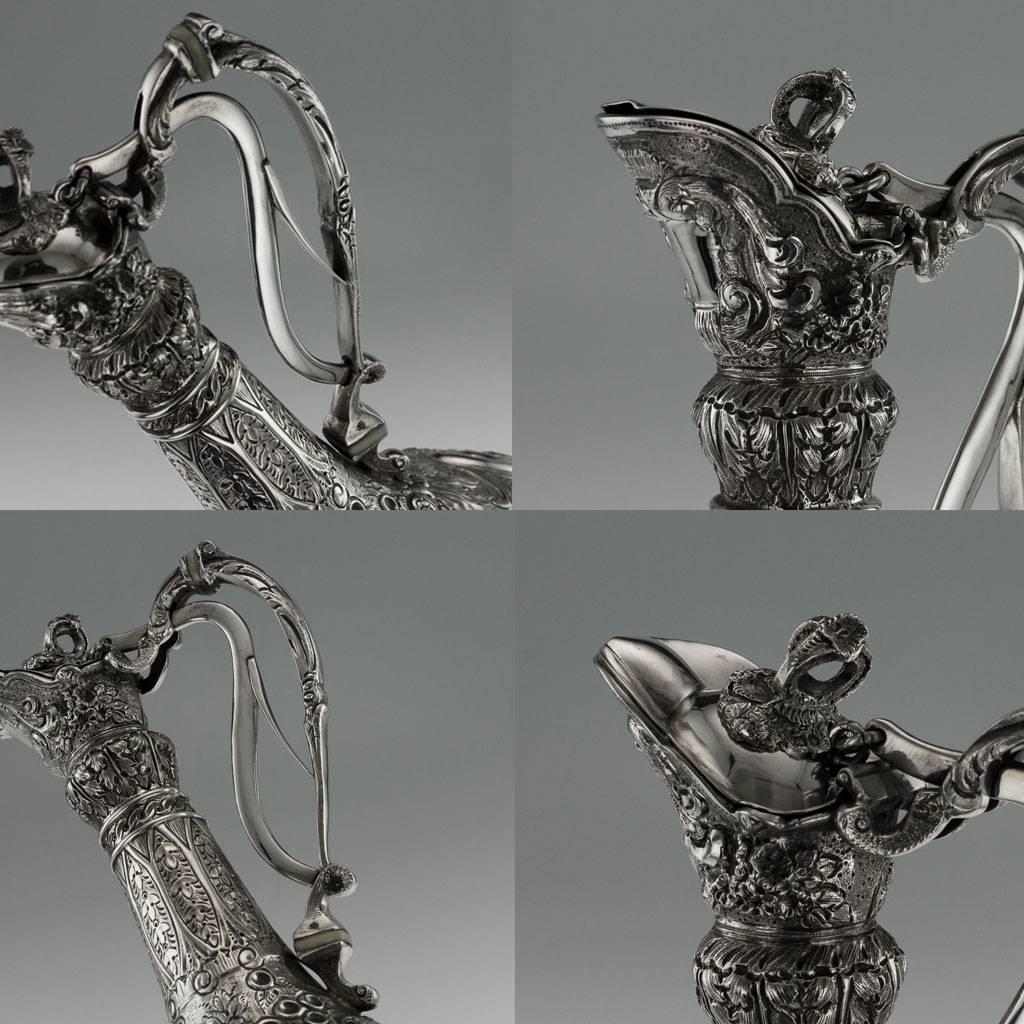 Pair of Victorian Silver Magnificent Armada Jugs, circa 1898 at 1stDibs