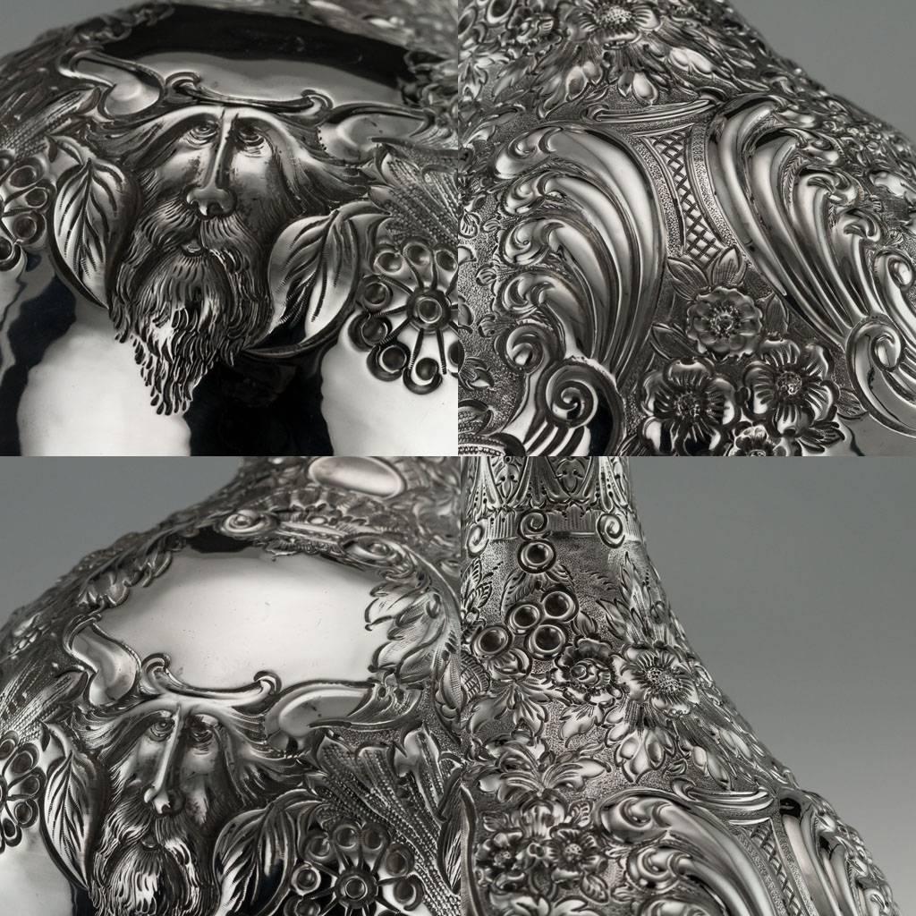 Pair of Victorian Silver Magnificent Armada Jugs, circa 1898 at 1stDibs