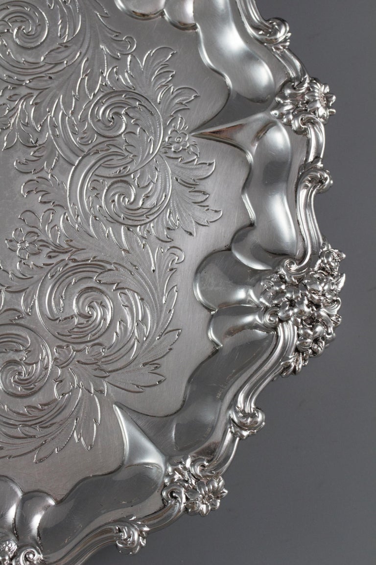 Pair of Victorian Silver Salvers/Waiters at 1stDibs