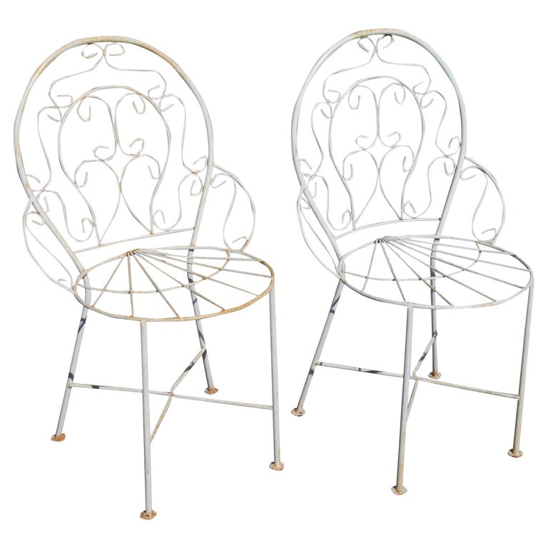 Pair of Victorian Style Outdoor Arm Chairs For Sale at 1stDibs