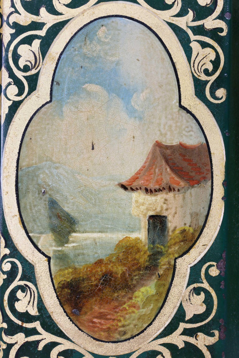 Pair of Victorian Tole Teacannisters For Sale at 1stDibs