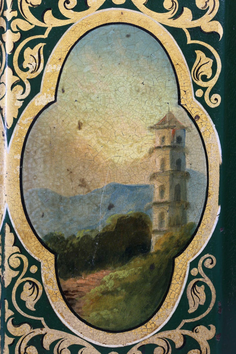 Pair of Victorian Tole Teacannisters For Sale at 1stDibs