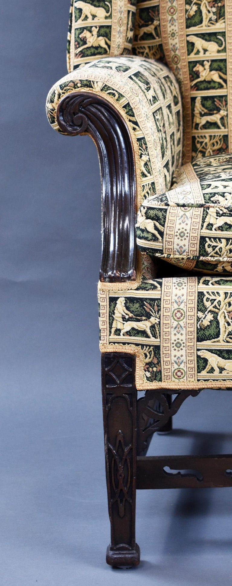 Pair of Victorian Wing Back Armchairs For Sale at 1stDibs