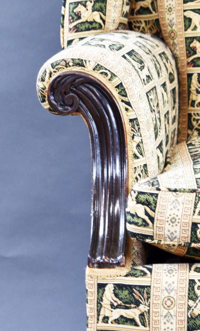 Pair of Victorian Wing Back Armchairs For Sale at 1stDibs