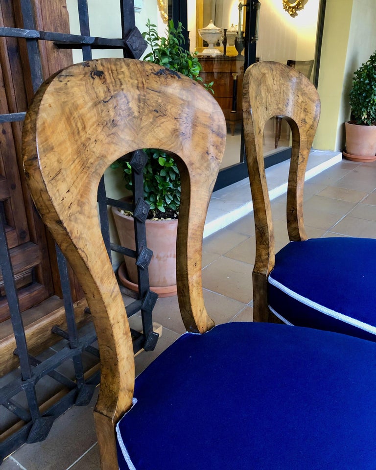 Pair of Viennese Biedermeier Walnut Burl Wood, Danhauser Workshop, 1825 ...