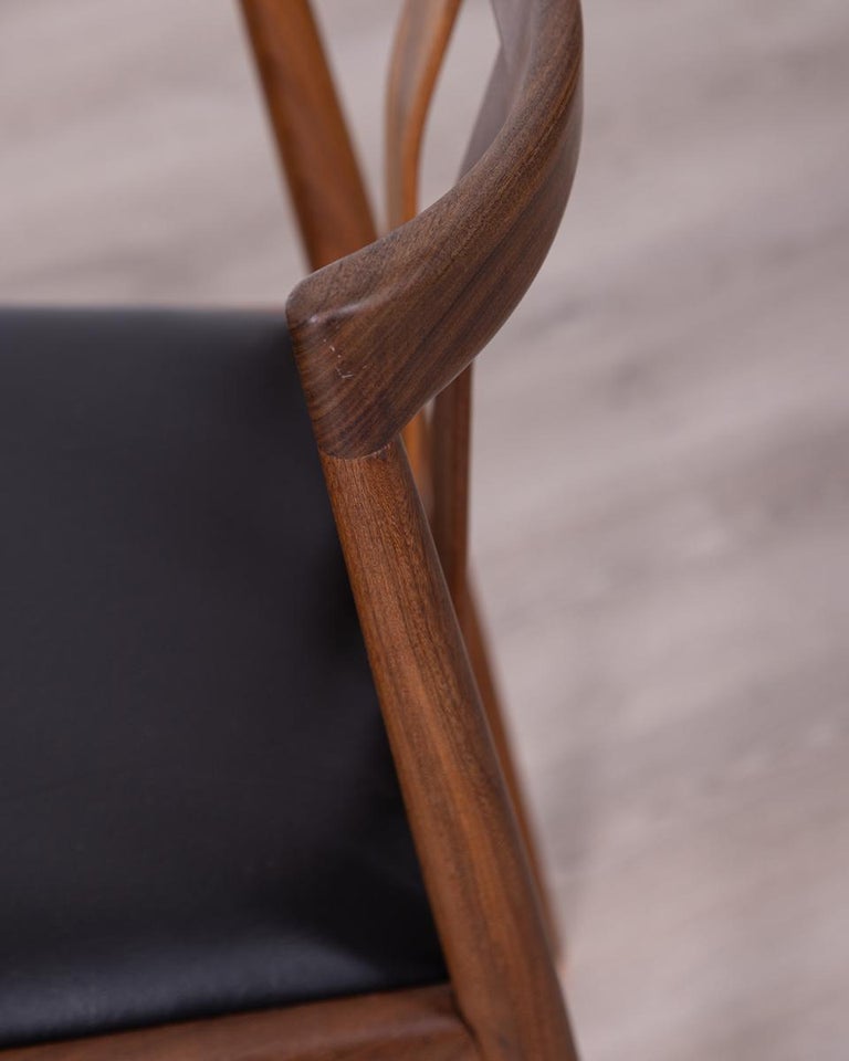 Pair of Vintage 60's Chairs in Teak Wood and Leather Danish Design For ...