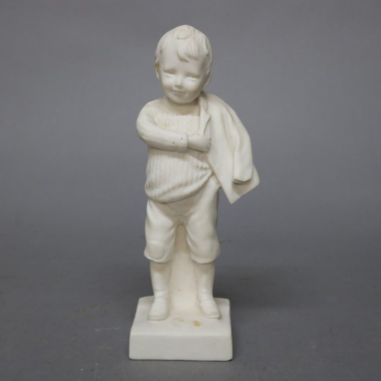 Pair of Vintage Alabaster Carved Italian Figures School Boy and Girl ...