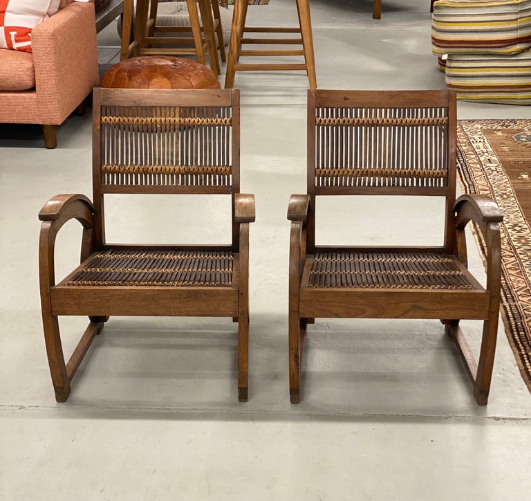 Pair of Vintage Balinese Rattan Chairs at 1stDibs