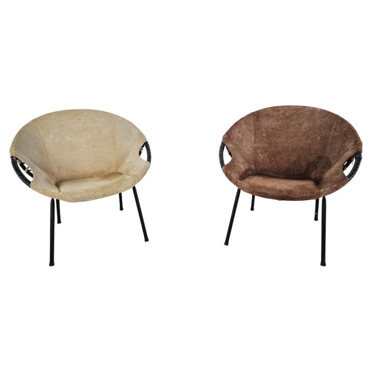 Pair of Vintage Balloon Chairs by Lush and Co, 1960s For Sale at 1stDibs