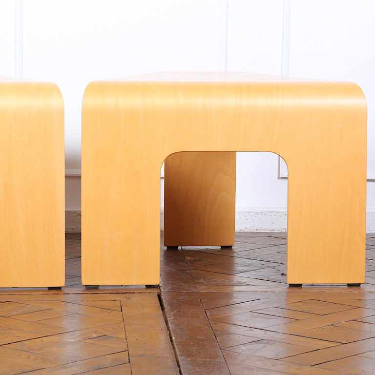 Pair of Vintage Bent Wood Side Tables For Sale at 1stDibs | bent ...