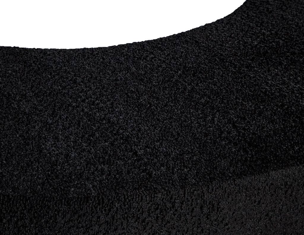 Pair of Vintage Black Lacquer Demilune Benches at 1stDibs