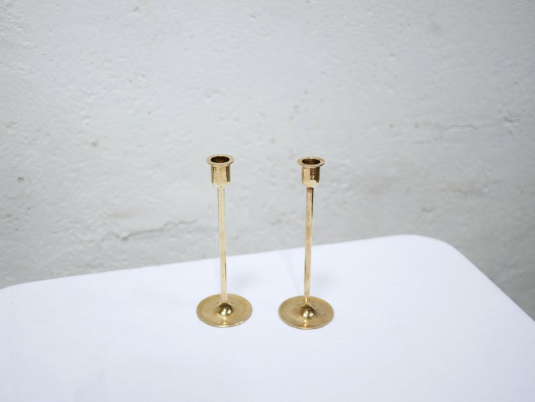Pair of Vintage Brass Candlesticks For Sale at 1stDibs