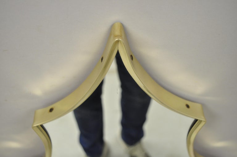 Pair of Vintage Brass Frame Arched Pagoda Keyhole Shaped Italian Wall ...