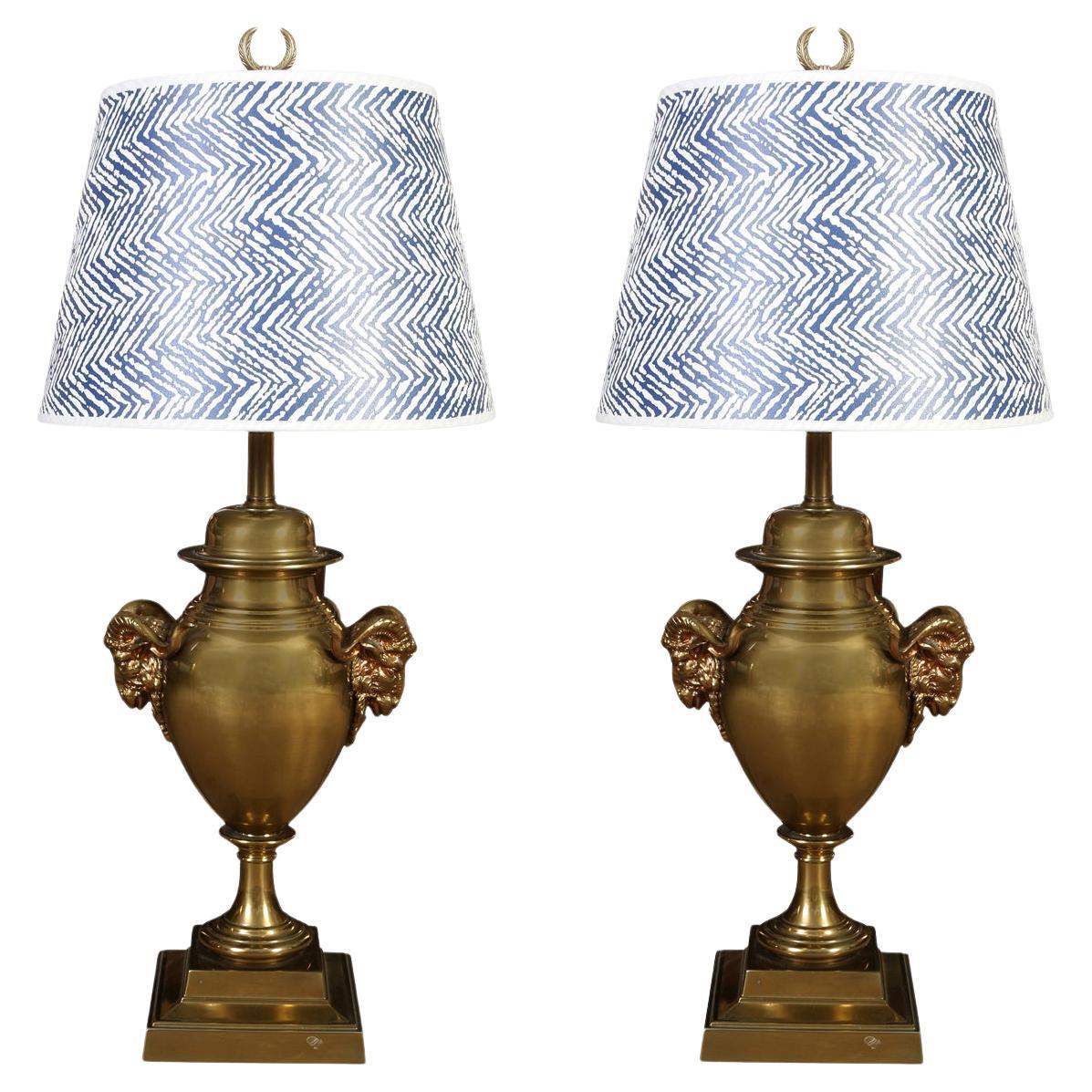 Pair of Brass Swing Arm Wall Lights For Sale at 1stDibs