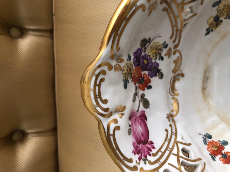 Pair of Vintage Capodimonte Candelabra and Compote at 1stDibs