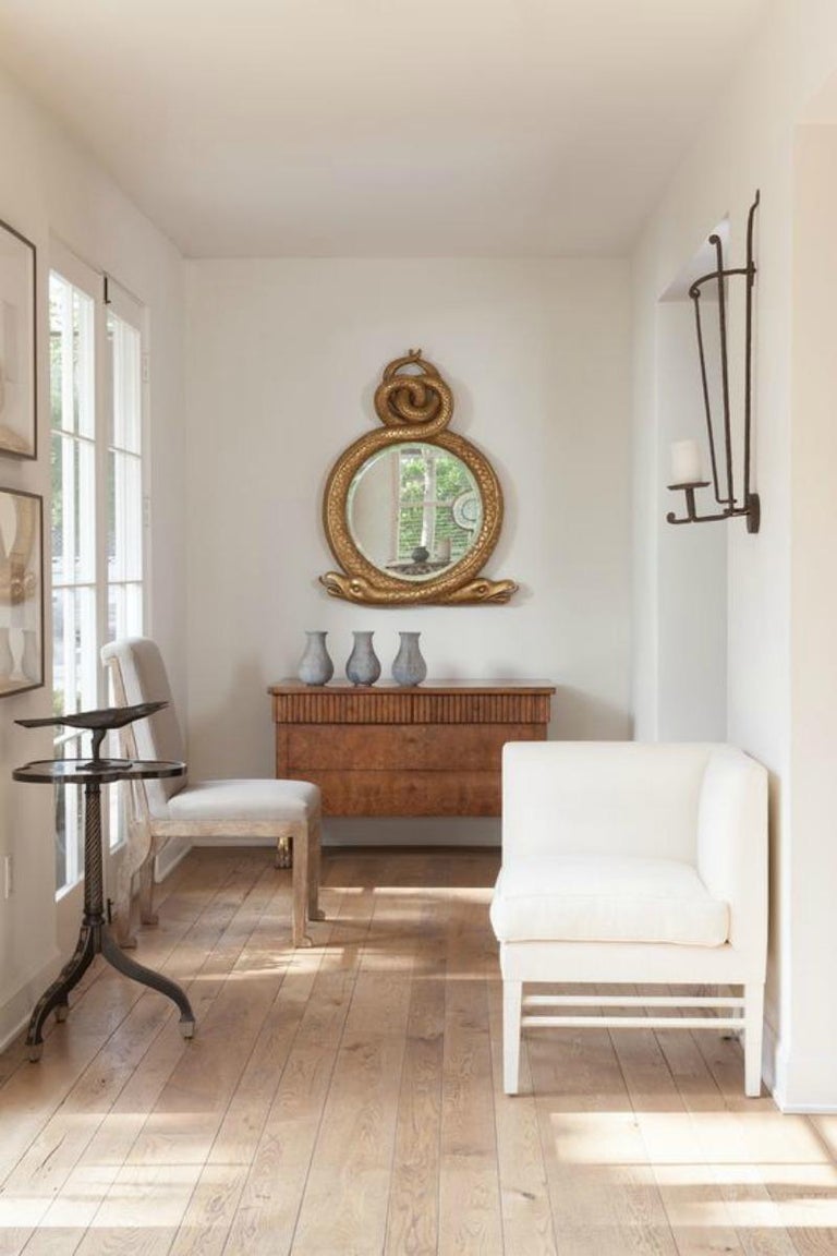 Pair of Vintage Carved Gilt Serpent Snake Wall Mirrors at 1stDibs